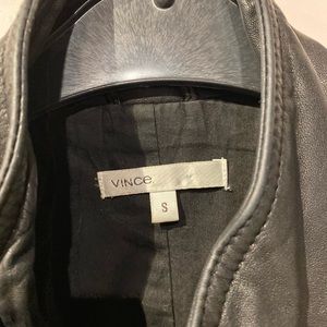Vince | Jackets & Coats | Vince Black Leather Jacket | Poshmark